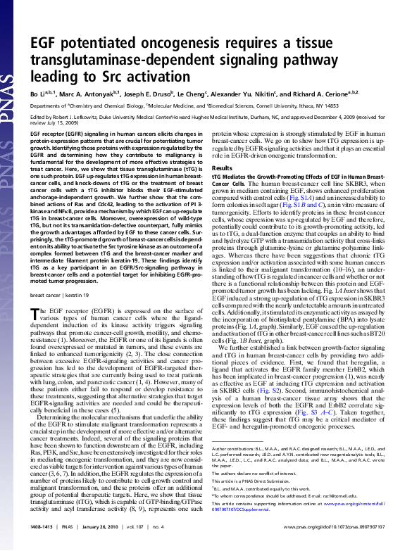 Pdf Faculty Of 1000 Evaluation For Egf Potentiated Oncogenesis
