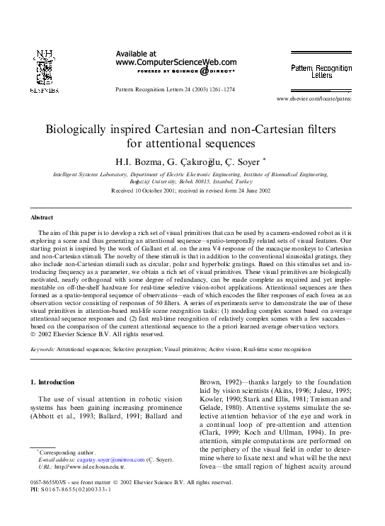 (PDF) Biologically inspired Cartesian and non-Cartesian filters for ...
