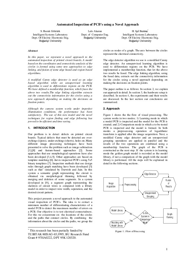 (PDF) Automated Inspection of PCB’s using a Novel Approach