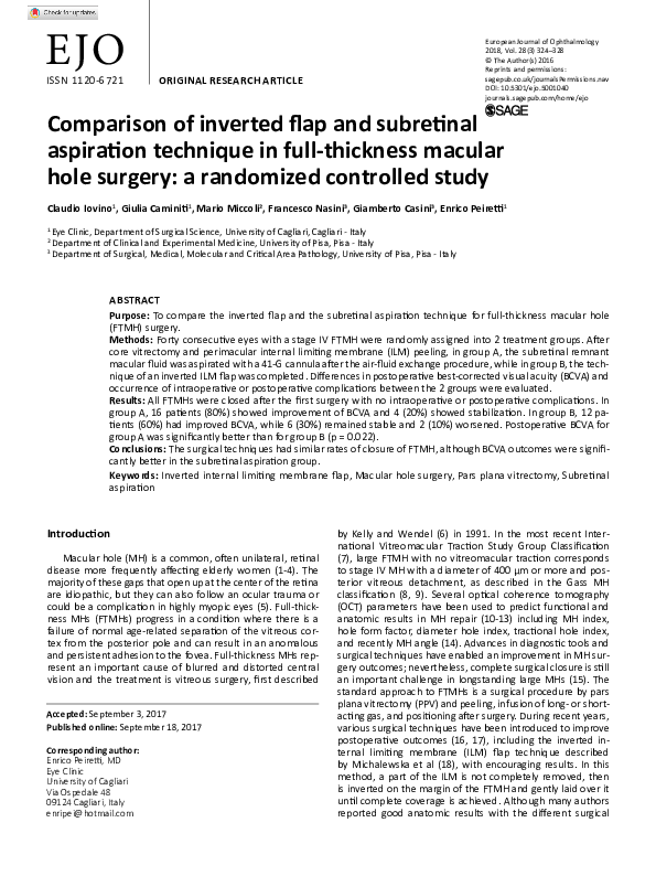 (PDF) Comparison of inverted flap and subretinal aspiration technique ...