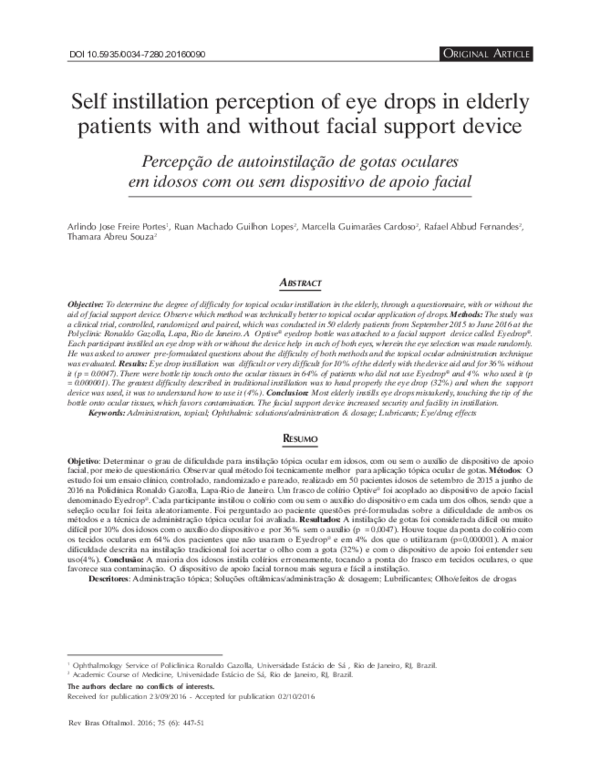 (PDF) Self instillation perception of eye drops in elderly patients ...