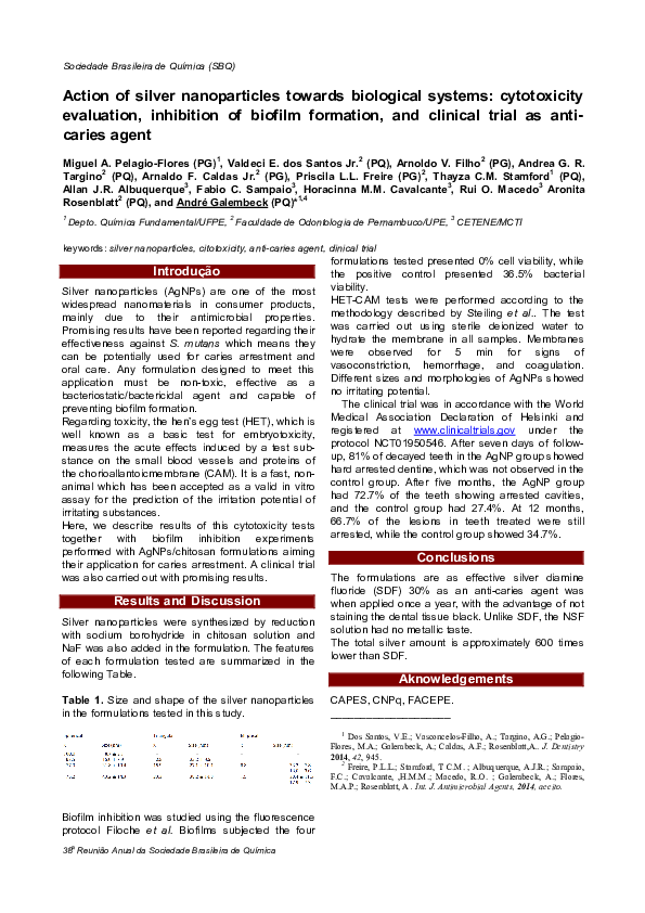 (PDF) Action of silver nanoparticles towards biological systems: cytotoxicity evaluation using ...