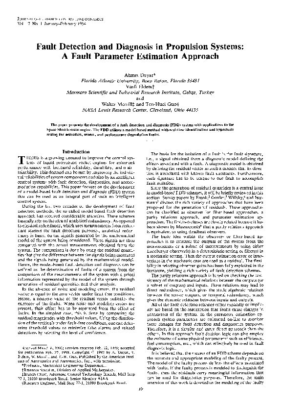 Pdf Model Based Fault Detection In Space Shuttle Engines