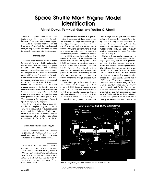 (PDF) Space shuttle main engine model identification