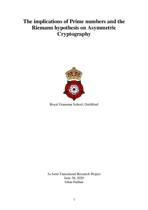 Pdf The Implications Of Prime Numbers And The Riemann Hypothesis On