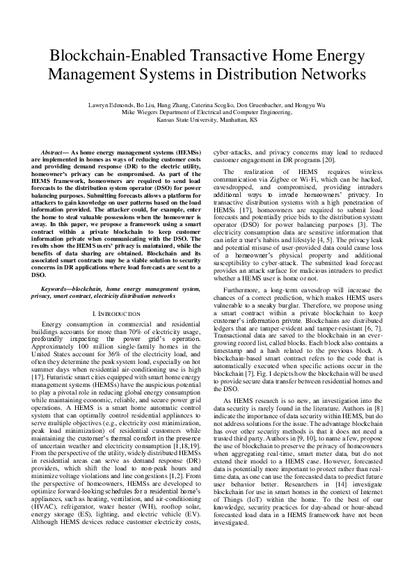 (PDF) Blockchain-Enabled Transactive Home Energy Management Systems in ...