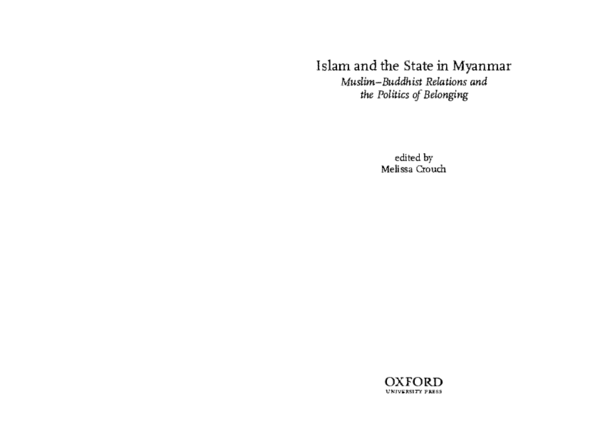 (PDF) Islamophobia in Buddhist Myanmar: The 969 Movement and Anti ...