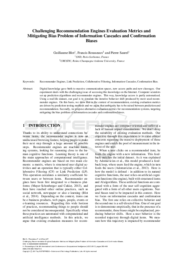 (PDF) Challenging Recommendation Engines Evaluation Metrics and ...