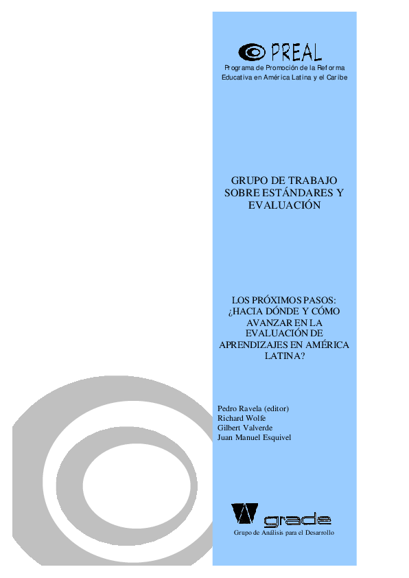 Pdf Los Próximos Pasos¿ Hacia Dónde Y Cómo Avanzar En La Evaluación 0936