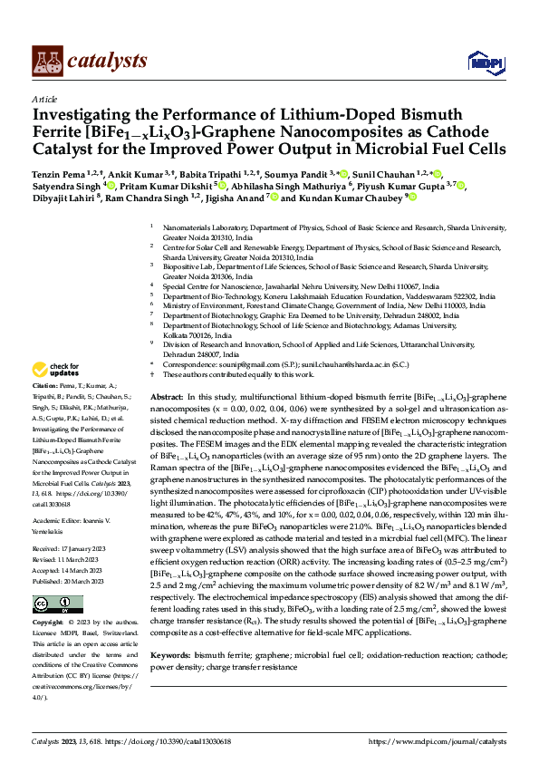 (PDF) Investigating the Performance of Lithium-Doped Bismuth Ferrite [BiFe1−xLixO3]-Graphene ...
