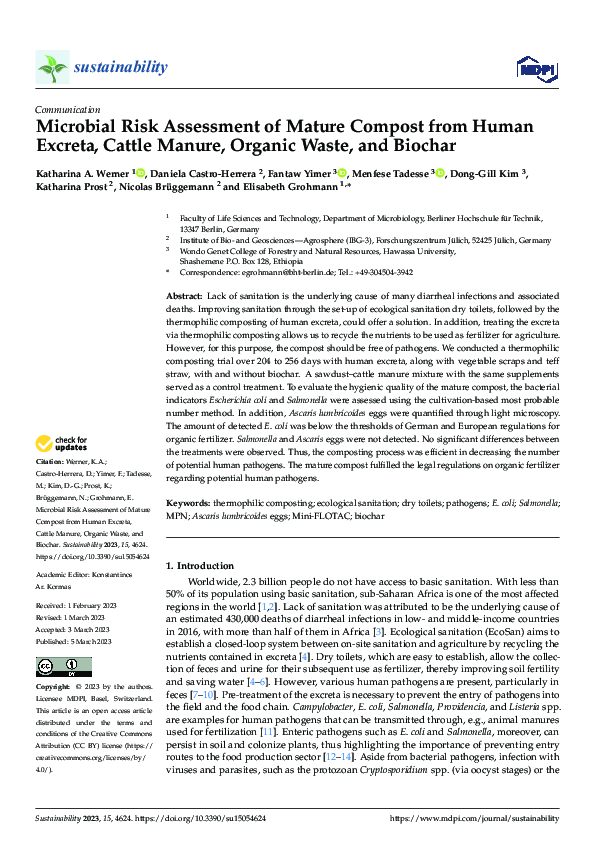(PDF) Microbial Risk Assessment of Mature Compost from Human Excreta ...