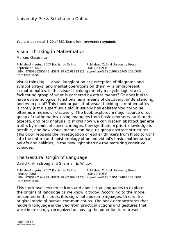 (PDF) Visual Thinking in Mathematics