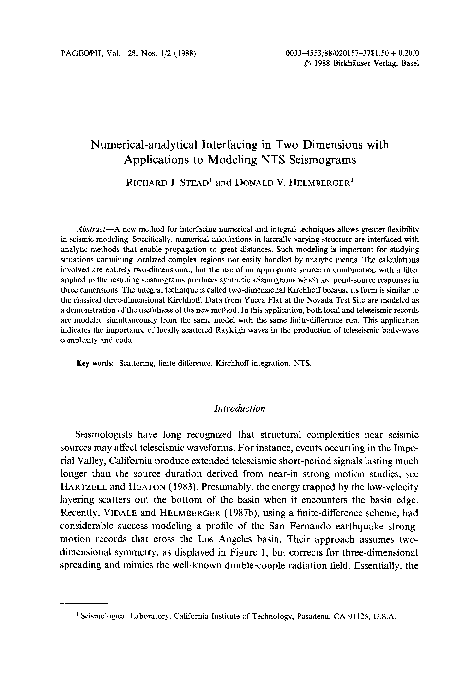(PDF) Numerical-analytical interfacing in two dimensions with ...