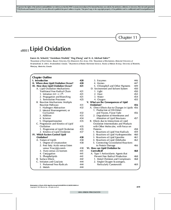 (PDF) Lipid Oxidation