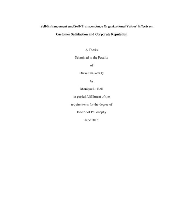 (PDF) Self-Enhancement and Self-Transcendence Organizational Values ...