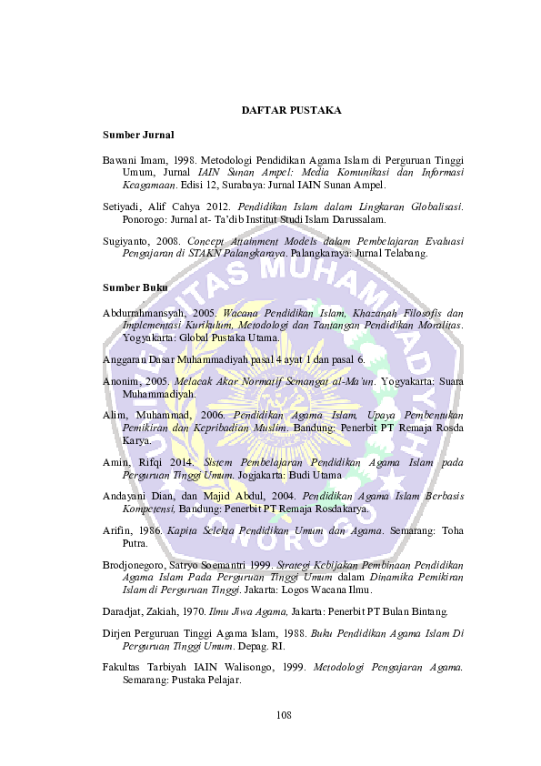 (PDF) Model Pendidikan Al-Islam Dan Kemuhammadiyahandi Universitas ...