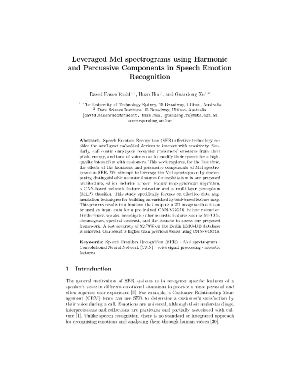 (PDF) Leveraged Mel Spectrograms Using Harmonic and Percussive ...