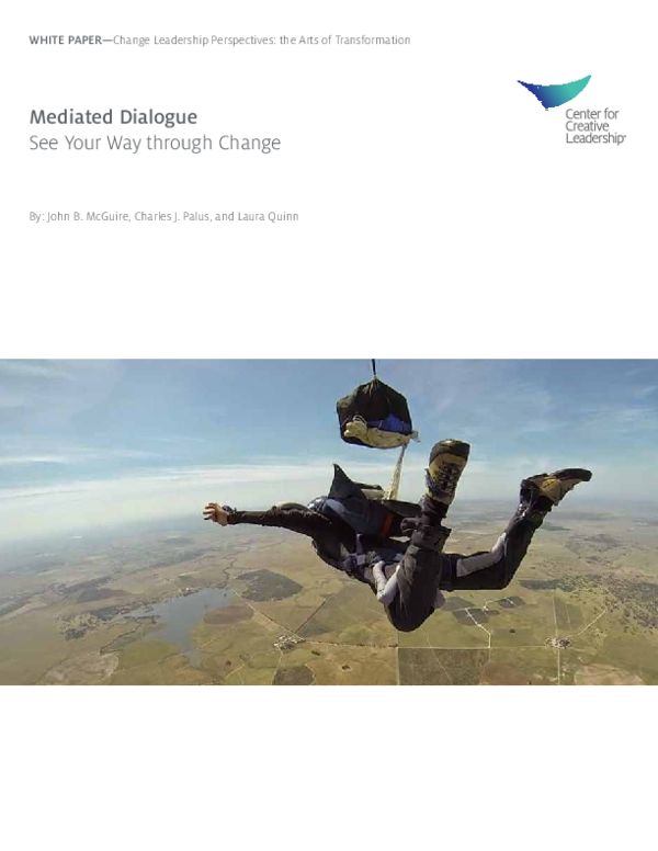 (PDF) Mediated dialogue: See your way through change