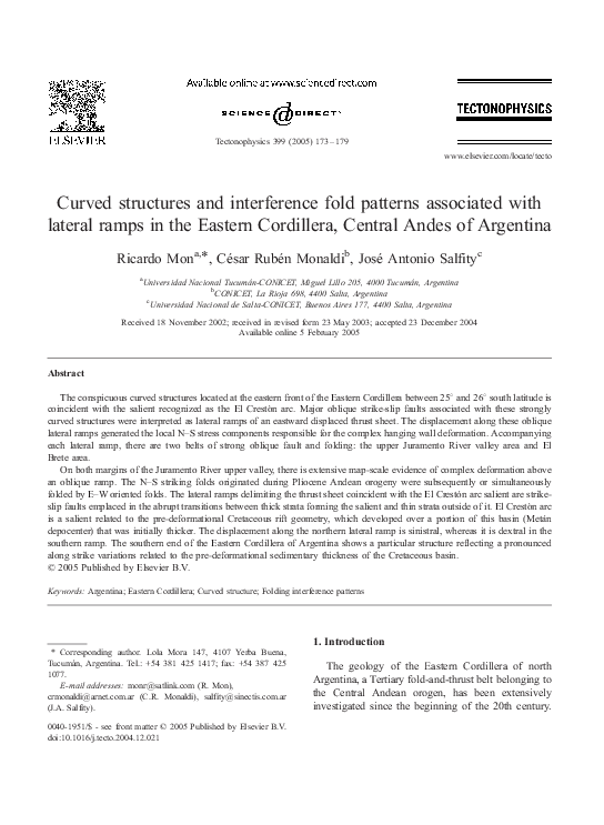 (PDF) Curved structures and interference fold patterns associated with ...