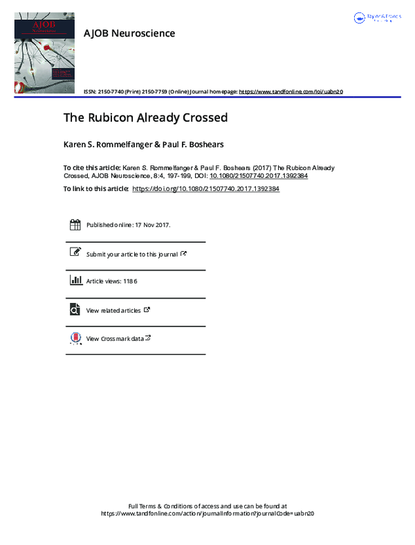 (PDF) The Rubicon Already Crossed