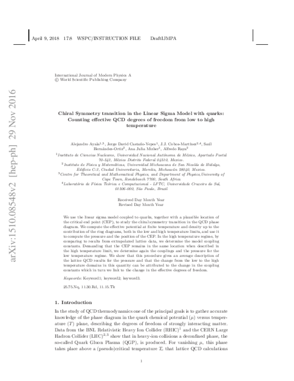 (PDF) Chiral symmetry transition in the linear sigma model with quarks: Counting effective QCD ...