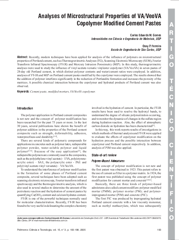 (PDF) Analyses of microstructural properties of VA/VeoVA copolymer ...