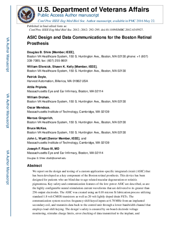 (PDF) ASIC design and data communications for the Boston retinal ...