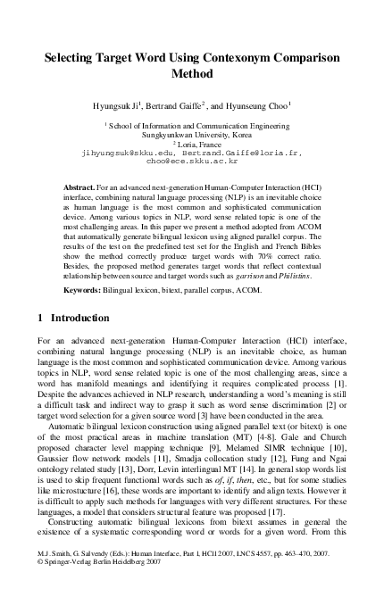 (PDF) Selecting Target Word Using Contexonym Comparison Method ...