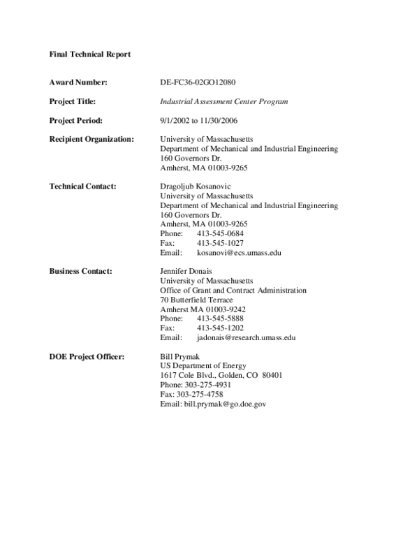 (PDF) Final Technical Report