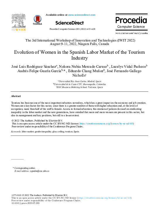 (PDF) Evolution of Women in the Spanish Labor Market