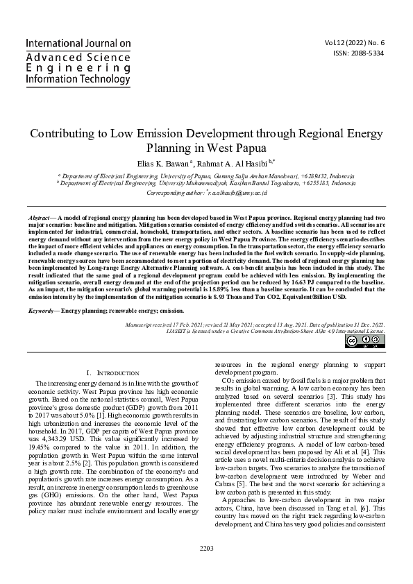 (PDF) Contributing to Low Emission Development through Regional Energy ...