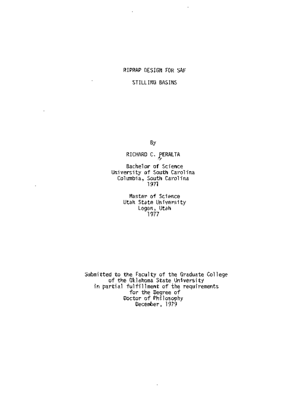 (PDF) Riprap Design for SAF Stilling Basins
