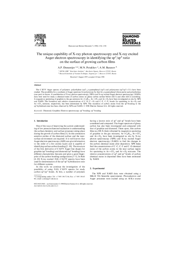 (PDF) The unique capability of X-ray photon spectroscopy and X-ray excited Auger electron ...