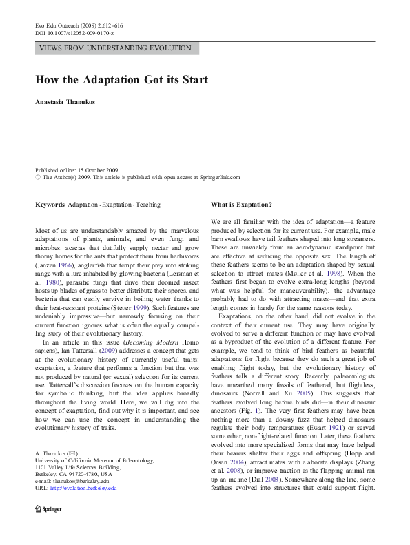 (PDF) How the Adaptation Got its Start
