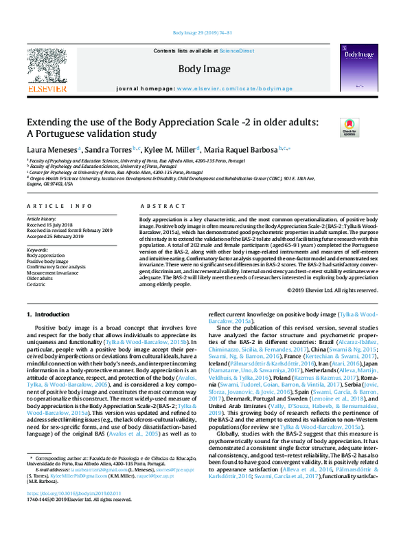(PDF) Extending the use of the Body Appreciation Scale -2 in older ...