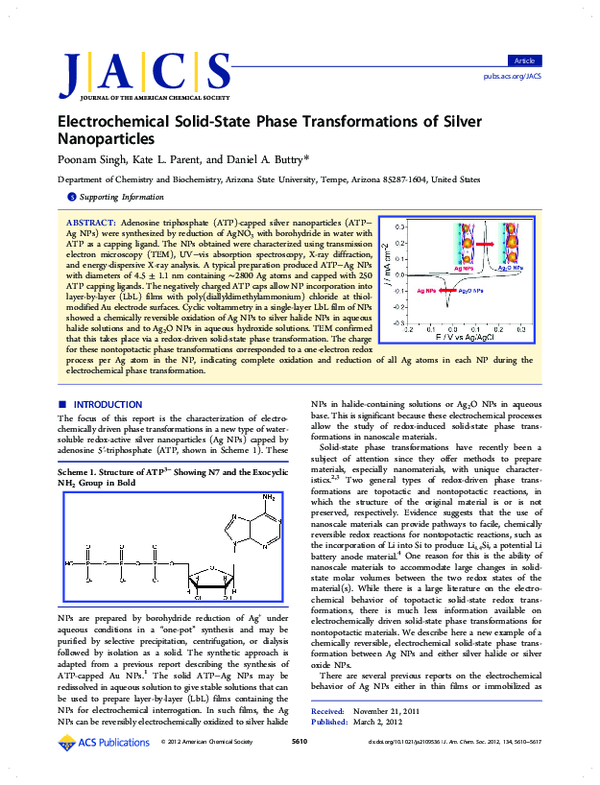 (PDF) Electrochemical Solid-State Phase Transformations of Silver Nanoparticles