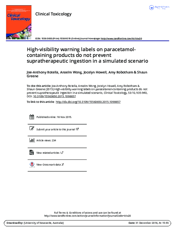 (PDF) High-visibility warning labels on paracetamol-containing products ...