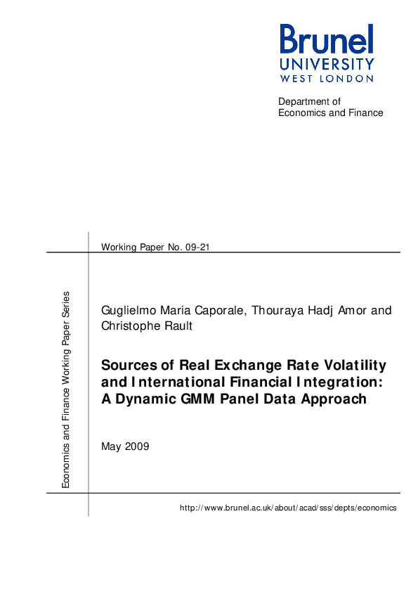 (PDF) and International Financial Integration: A Dynamic GMM Panel Data Approach