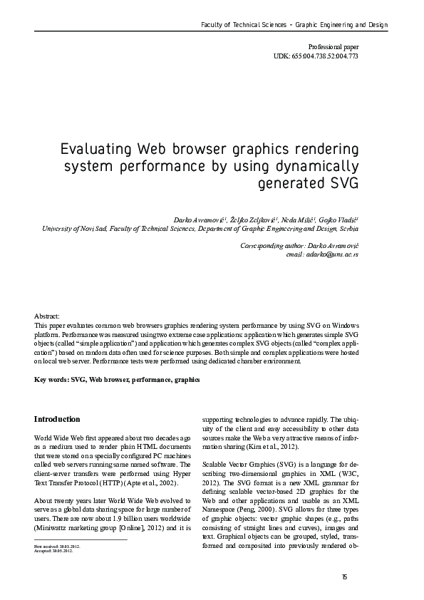 Pdf Evaluating Web Browser Graphics Rendering System Performance By Using Dynamically