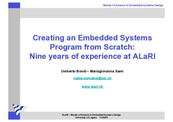 Pdf Creating An Embedded Systems Program From Scratch