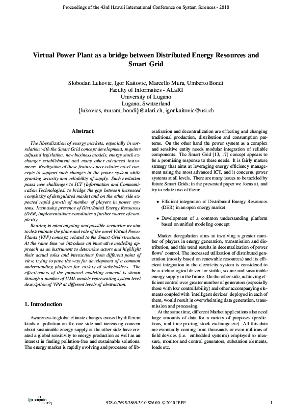 (PDF) Virtual Power Plant As a Bridge between Distributed Energy ...