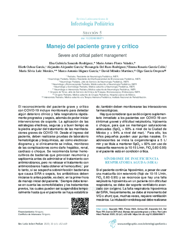 (PDF) Manejo del paciente grave y crítico