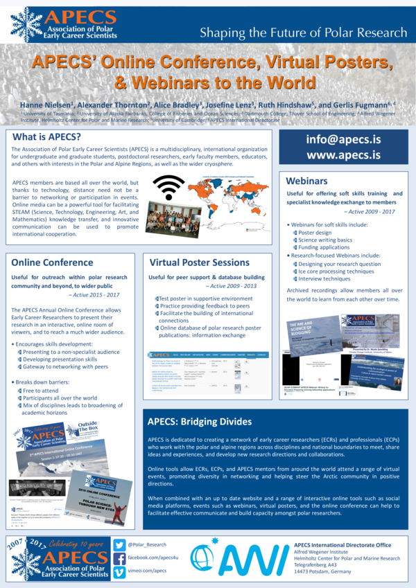 (PDF) APECS’ Online Conference, Virtual Posters and Webinars to the World