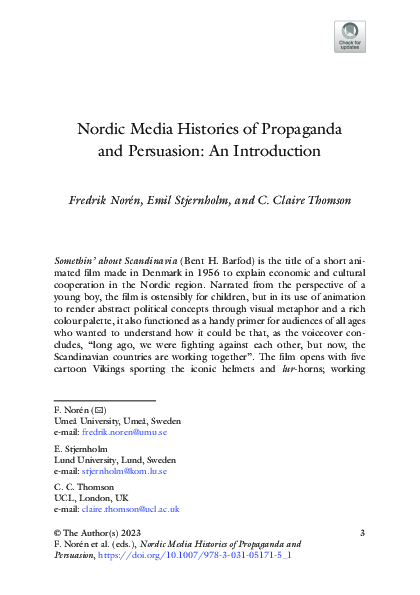(PDF) Nordic Media Histories of Propaganda and Persuasion: An Introduction