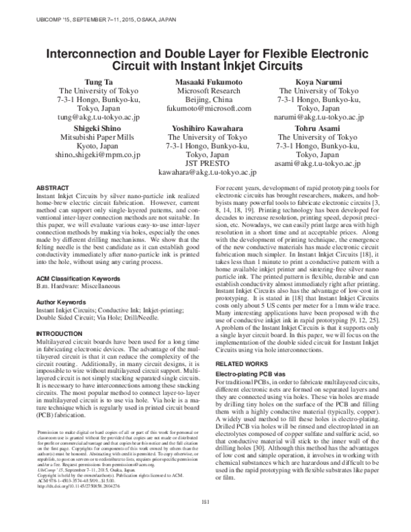 (PDF) Interconnection and double layer for flexible electronic circuit ...