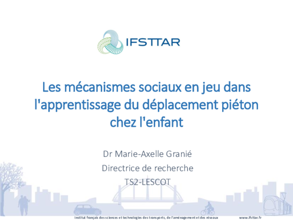 (PDF) Les mécanismes sociaux en jeu dans l'apprentissage du déplacement ...