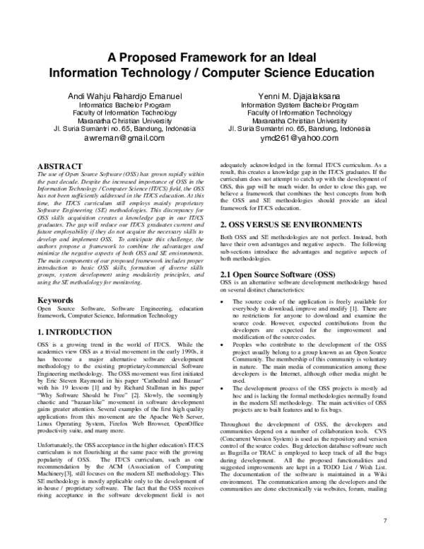 (PDF) A Proposed Framework for an Ideal