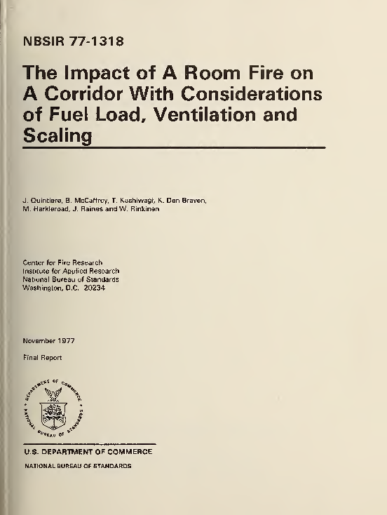 (PDF) The impact of a room fire on a corridor with considerations of ...