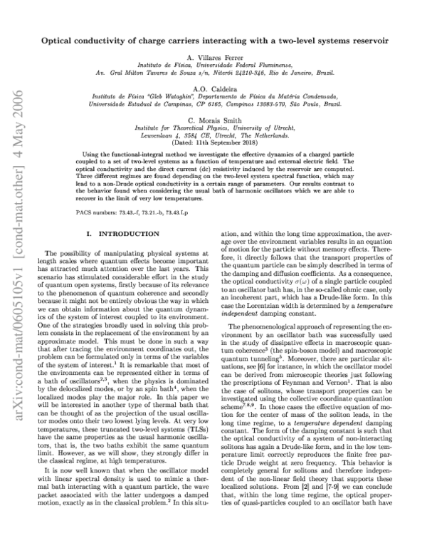 (PDF) Optical conductivity of charge carriers interacting with a two-level systems reservoir ...