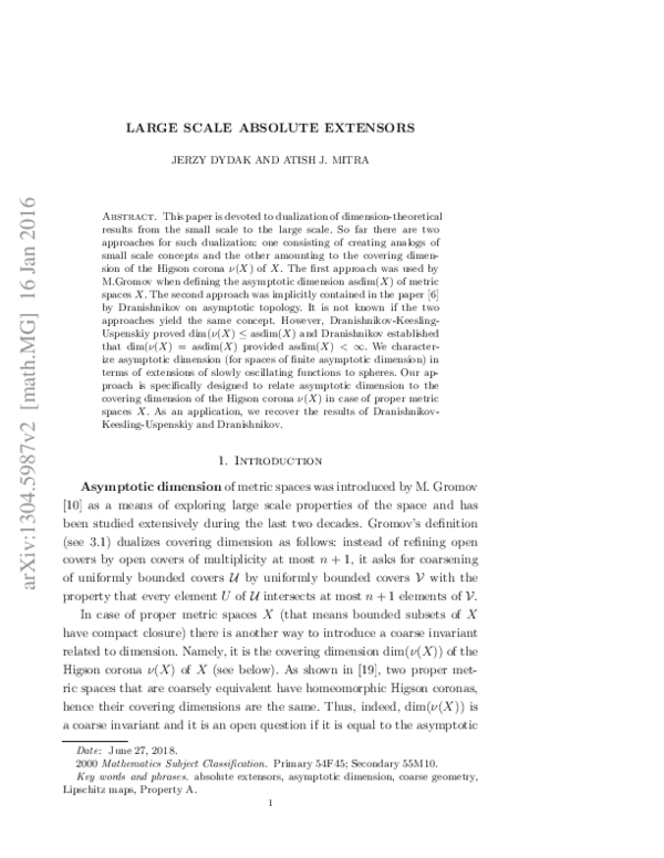 (PDF) Large scale absolute extensors